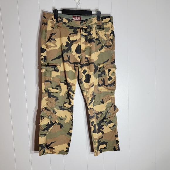 Matchstick | Pants | 425 Matchstick Mens Tan And Green Camouflage Cargo ...